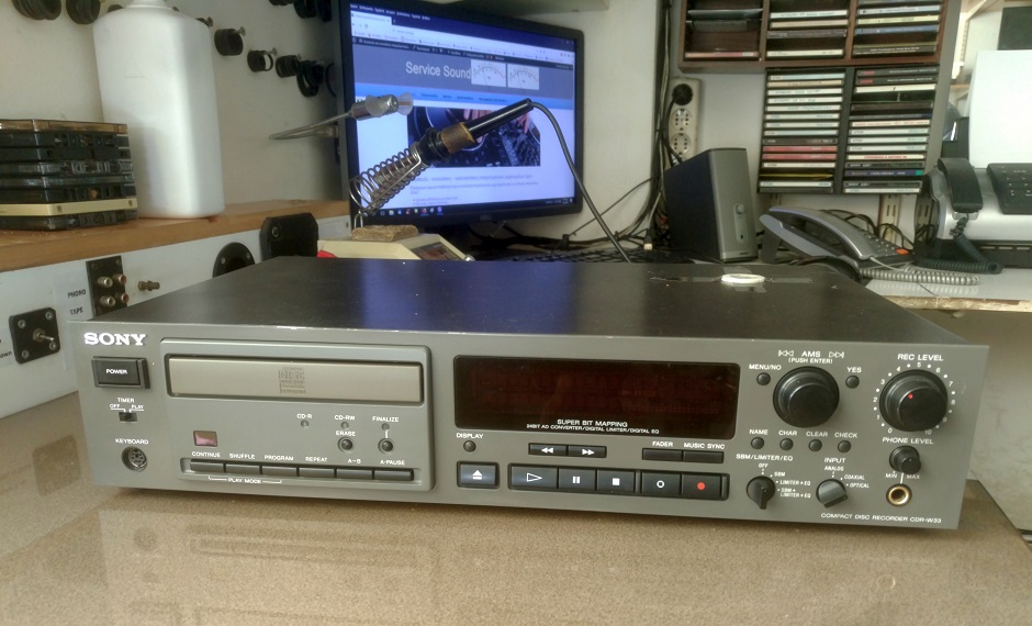 Επισκευή cd εγγραφής sony cdr-w33
